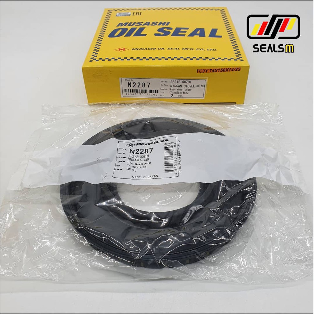 MUSASHI NISSAN DIESEL REAR OUTER WHEEL SEAL 38212-00Z01 74X156X14/22 ...