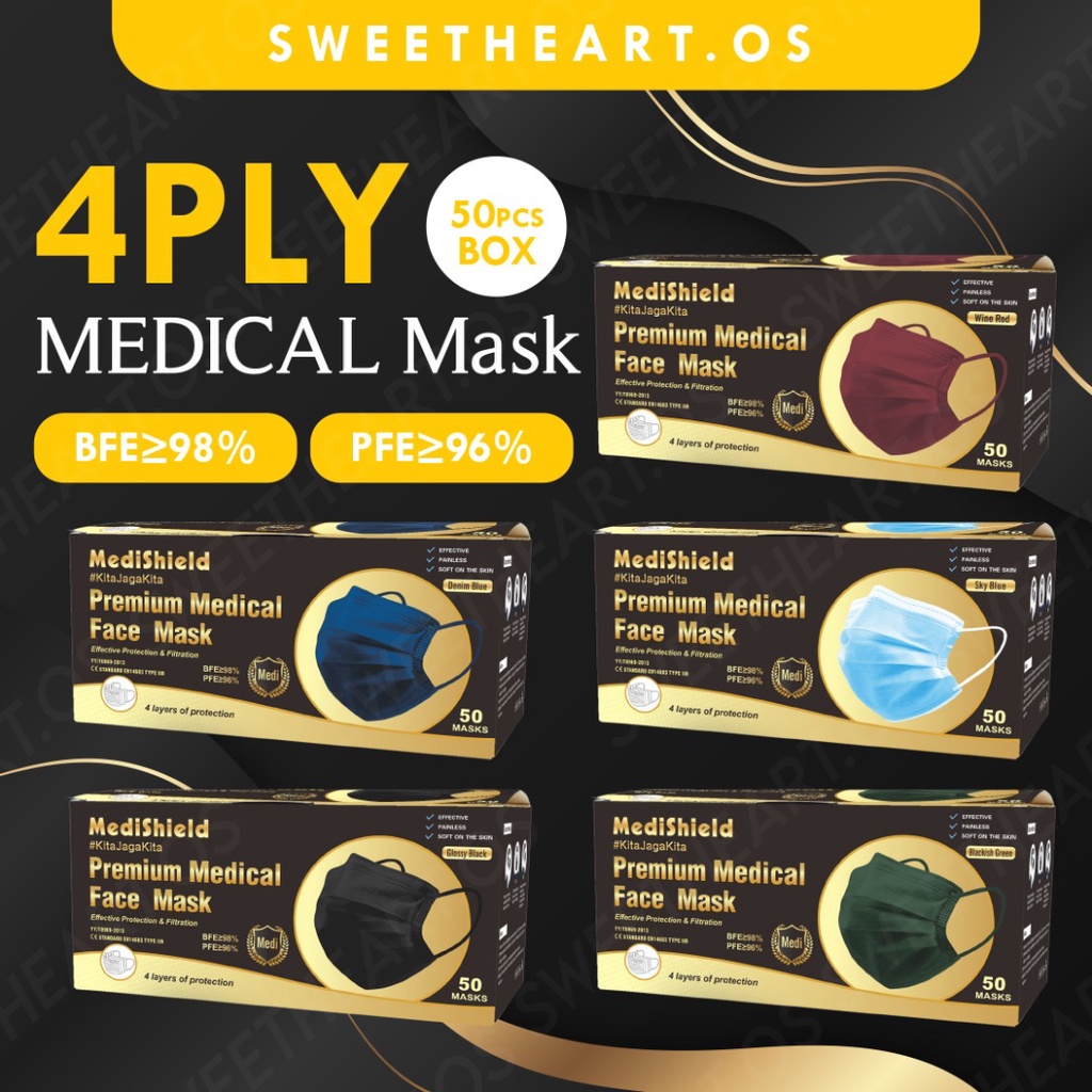 Zero Degree 4ply Face Mask 50pcs/box Disposable Mask Medical Mask ...
