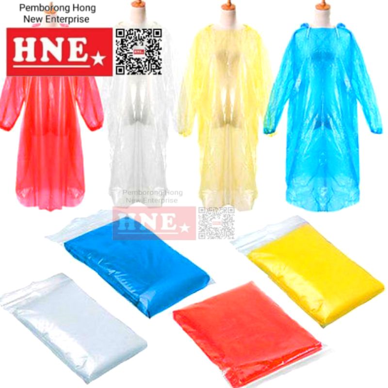Poncho Disposable Raincoat/ Baju hujan PVC pakai buang baju hujan pvc ...