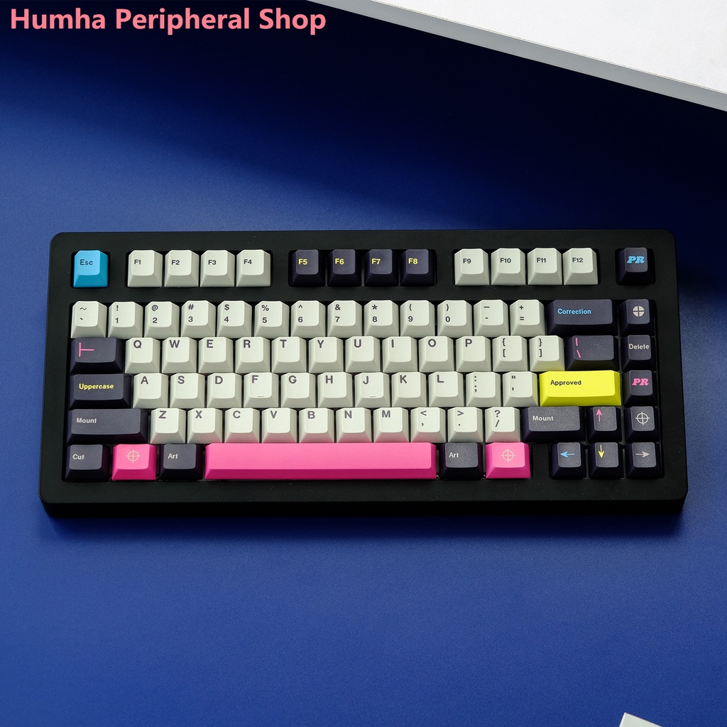 Humha Prepress keycap PBT material Dye-Sublimation Cherry profile Mechanical Keyboard keycap ...