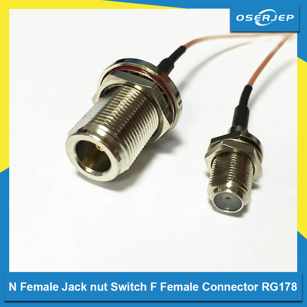 New N Female Jack nut Connector Switch F Female Jack Connector RG178 ...