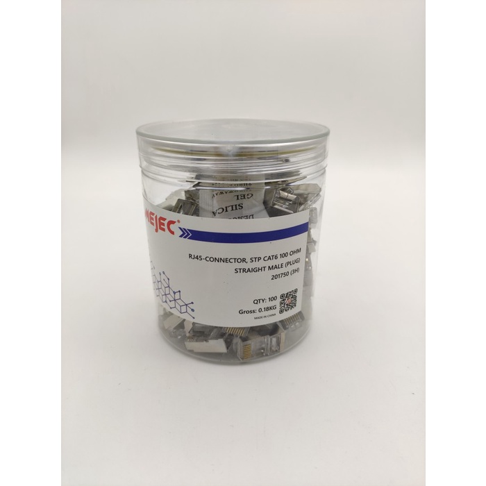 Rj45 Cat 6 Shielded LAN Head Connector - 1Pack Contains 100pc | Shopee ...