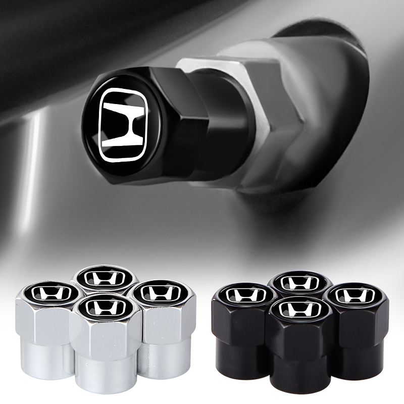 4pcs Metal Alloy Car Wheels Tire Valve Car Logo Design Valve Cover for ...