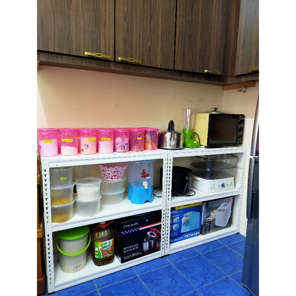 DIY Boltless Rack 3 Levels 3ft Height Steel Rack (Rak Besi) | Shopee ...