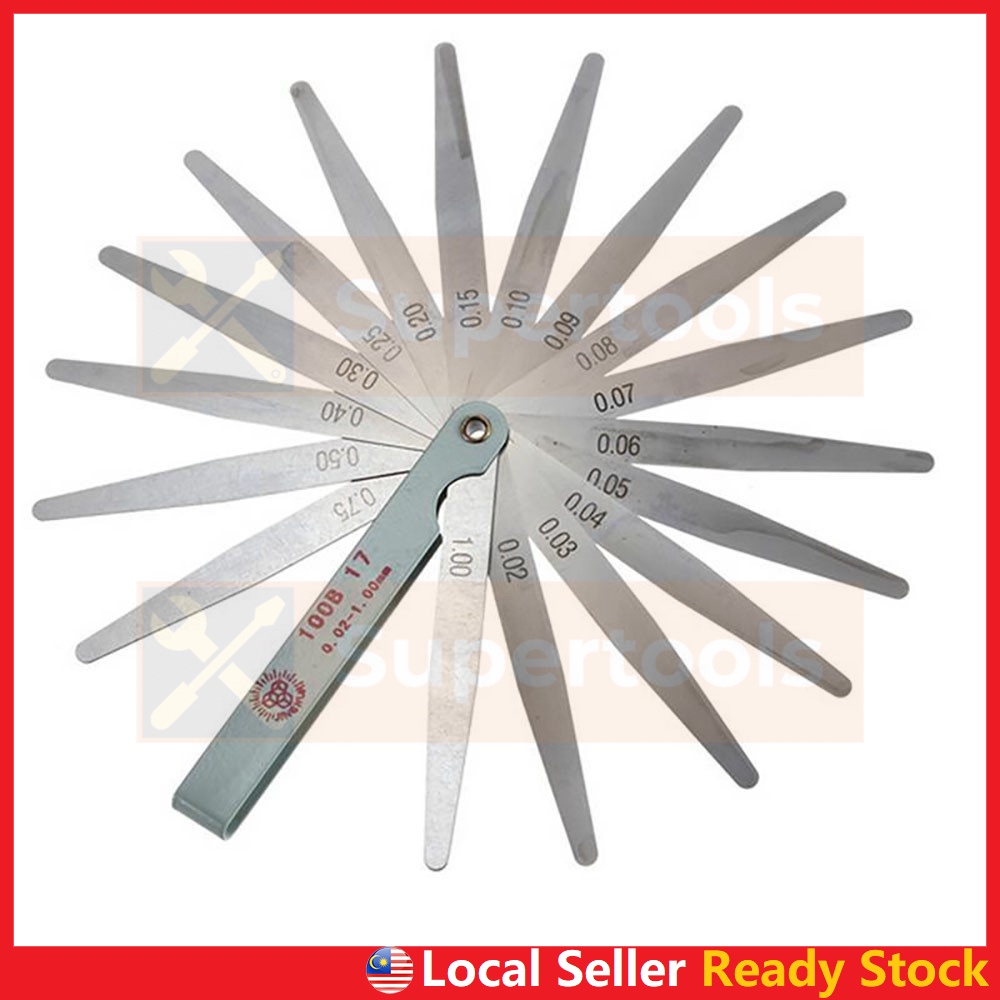 Metric Feeler Gauge Thickness Gauge 32/17/16/14 Blade Filler Feller Engine Valve Tappet ...