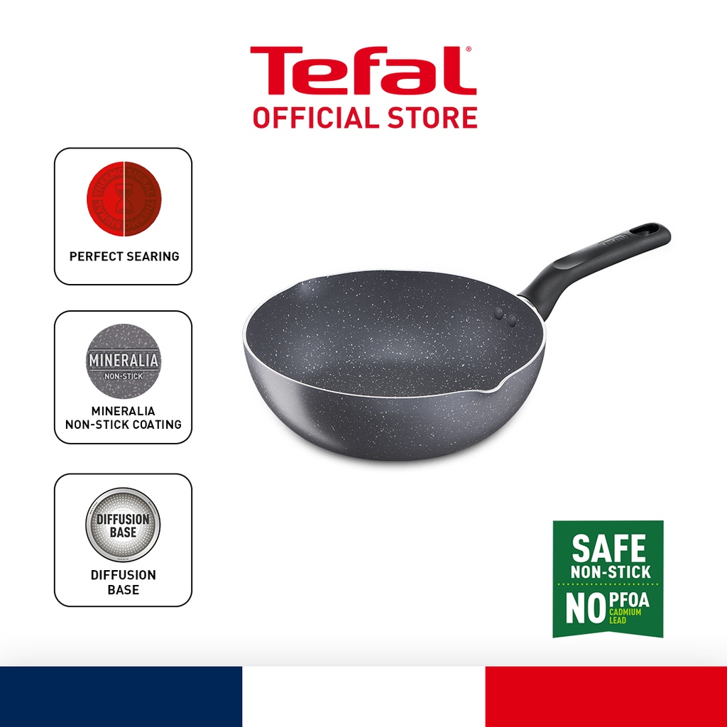 Tefal Natura Deep Frypan 28cm (Non-stick Cookware, Mineralia Non-stick coating, Thermo-signal ...