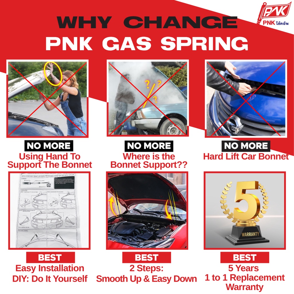 Next Gen Ford Ranger Accessories Front Bonnet Damper Front Hood Damper ...