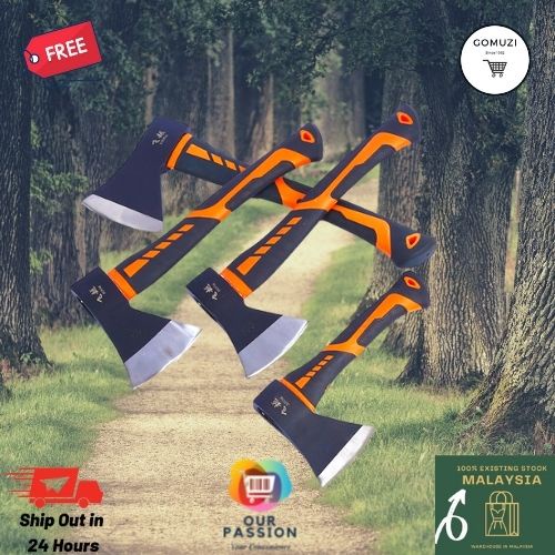 HEAVY DUTY AXE KAPAK WITH ANTI SLIP TPR LONG HANDLE WOOD AXE MULTIPURPOSE AXE | Shopee Malaysia