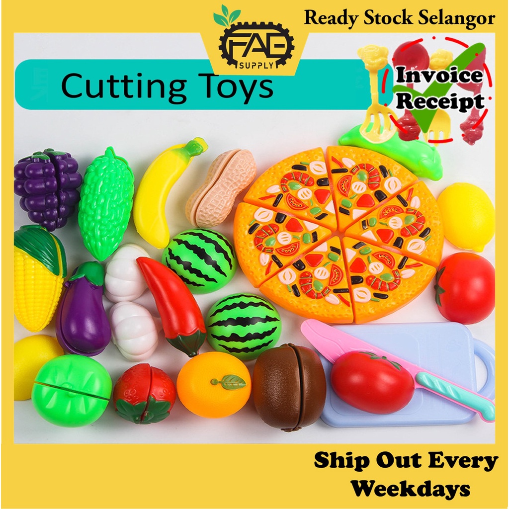 READY STOCK 19pcs DIY Kitchen Food Toys Cutting Fruit Vegetable Toy Shopee Malaysia