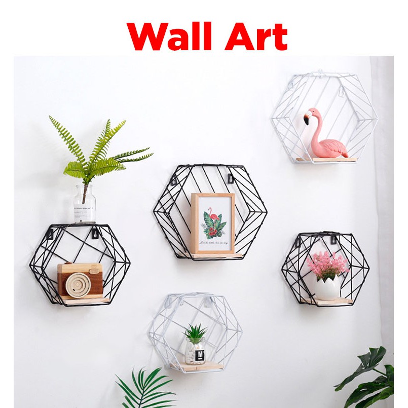 [VIRAL MALAYSIA] WALL DECORATION NORDIC STYLE HANGING DECO RACK RAK ...
