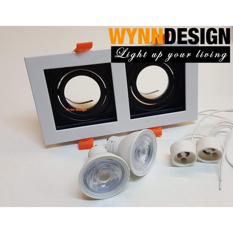 Wynn Design Eyeball Casing Set with GU10 Bulb Double Eyeball Fitting ...