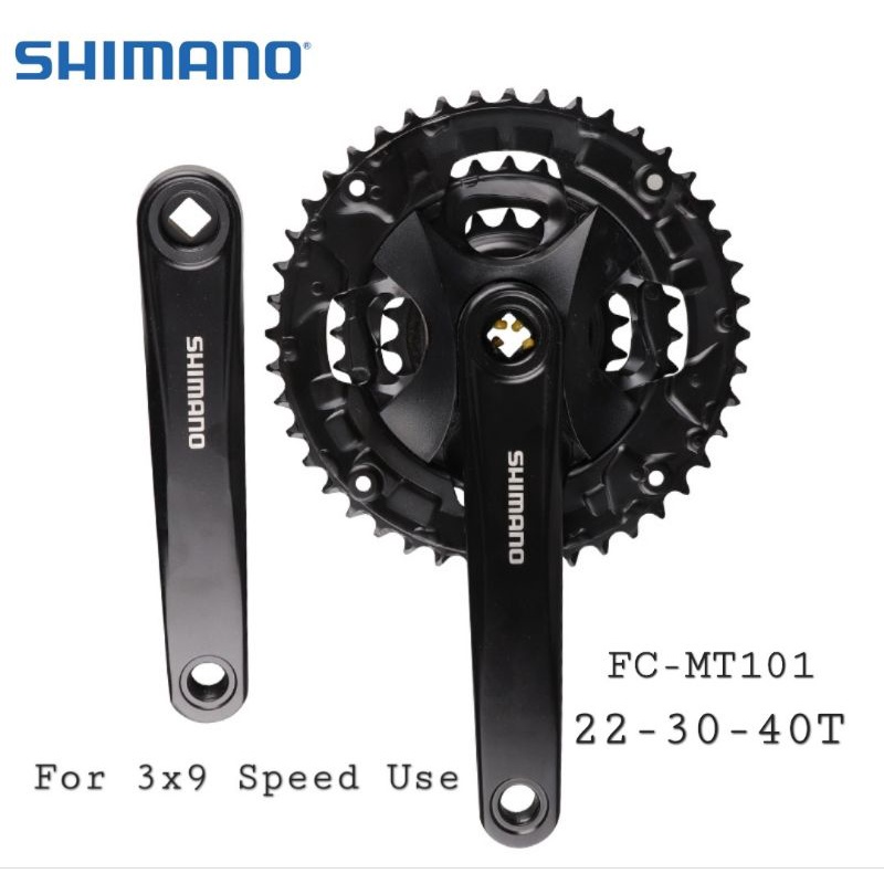 100% Original Shimano FC-MT101 Crank Set 8/9 Speed Aluminium Crankset ...