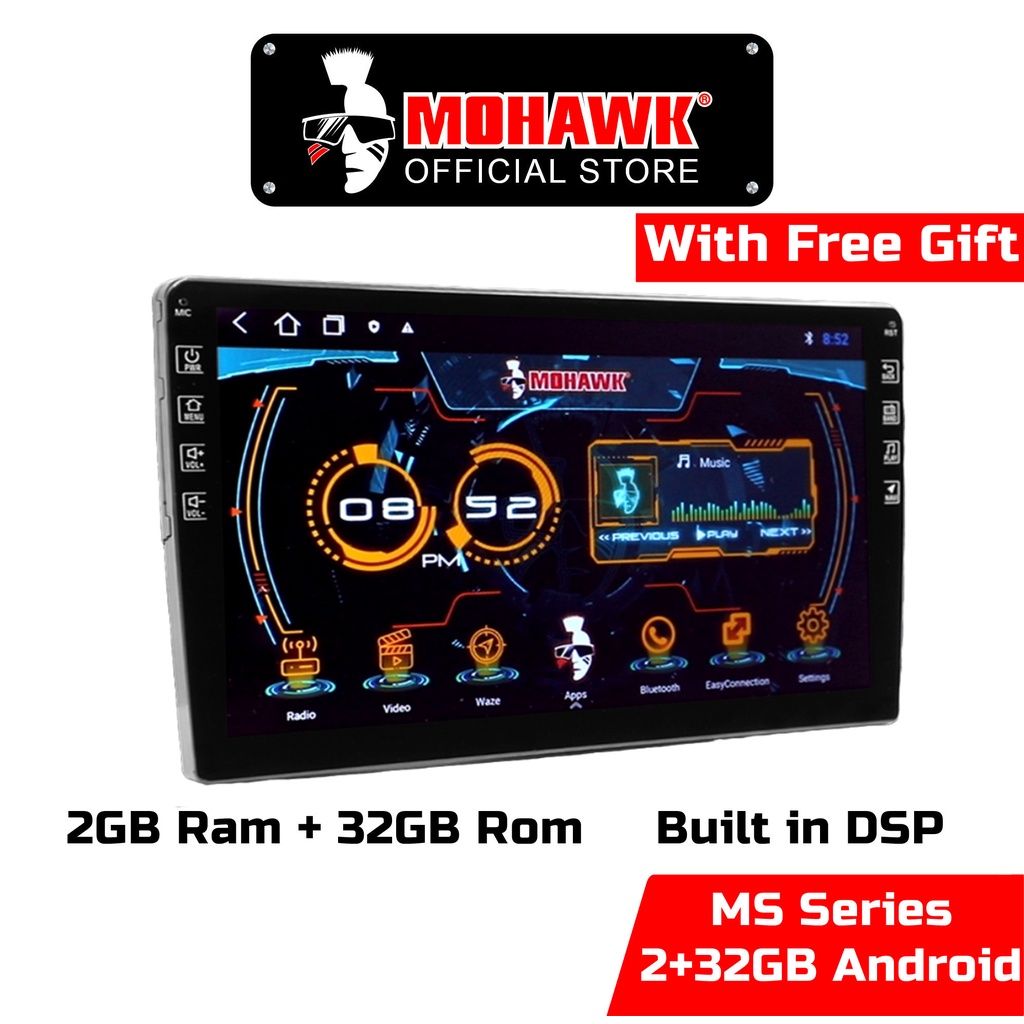 Mohawk MS Series 2+32GB Built in DSP 4G QLED Car Android Player Plug n ...