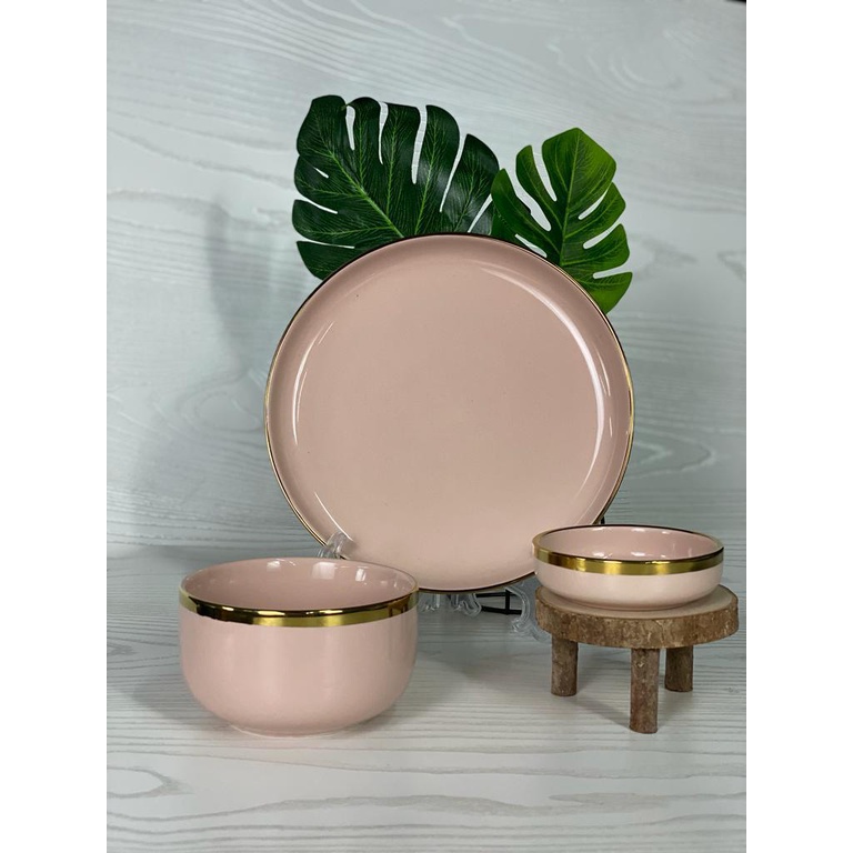 [Casa De Luxo] Plate Set Collection Ceramic Plate Set for 1 Person ...