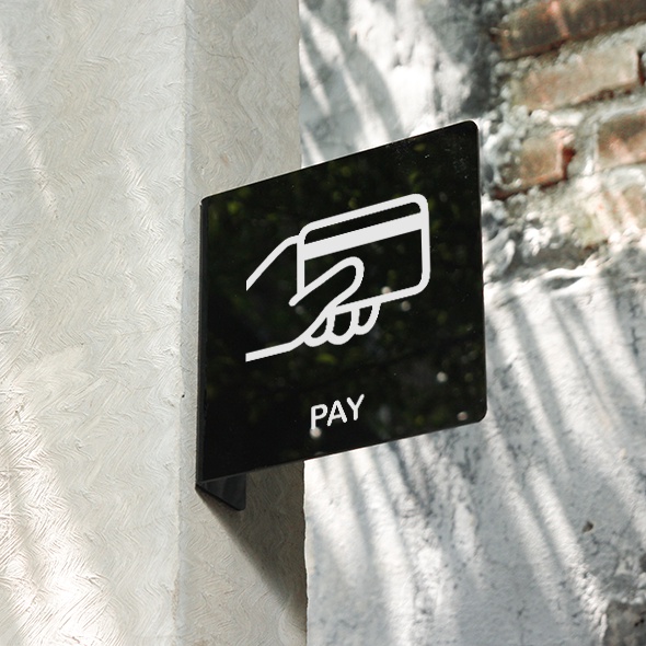 Signage Acrylic Pop Up Sign Square 15 x 15 cm - Pay | Shopee Malaysia