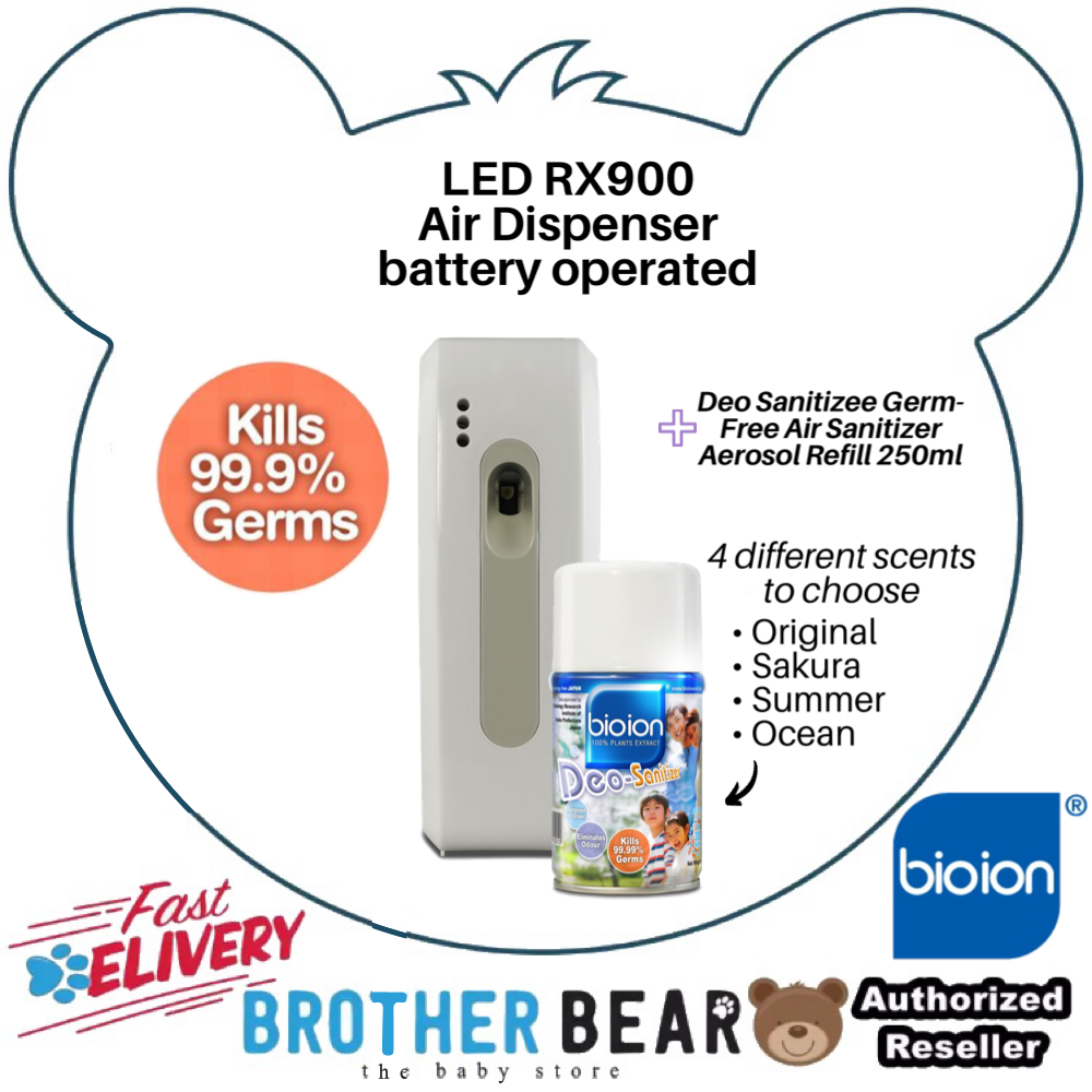 【SALES】Bioion Deo Sanitizer LED RX900 Air Dispenser Battery Operated ...