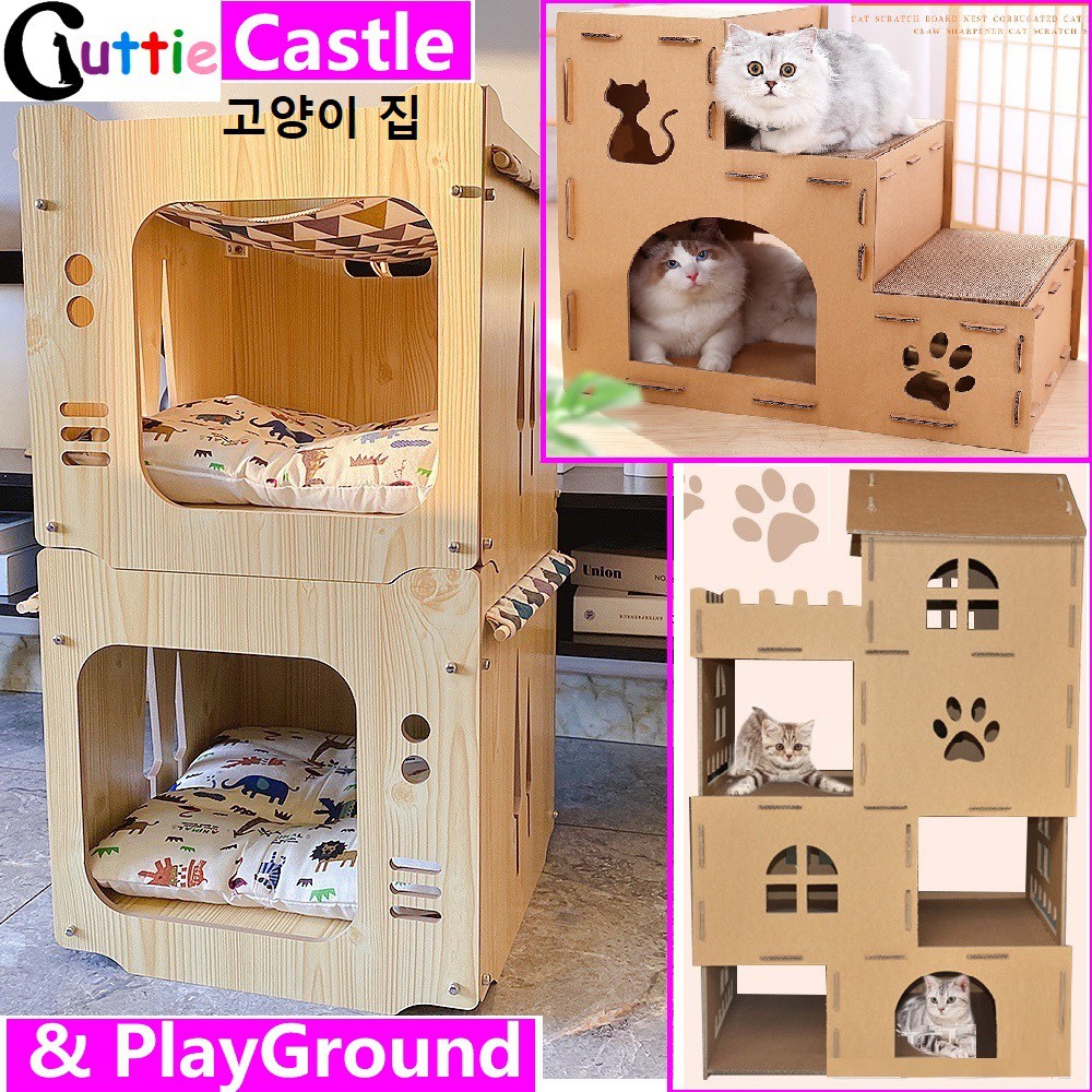 Cuttie Cat House, Cuttie cat cage, Sangkar kuching, Kitty Castle, kitty ...