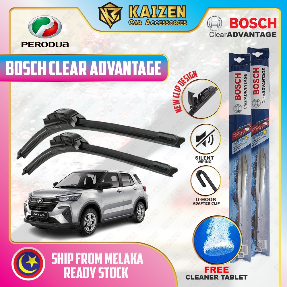 Bosch Clear Advantage Wiper Set For Perodua Ativa | Shopee Malaysia