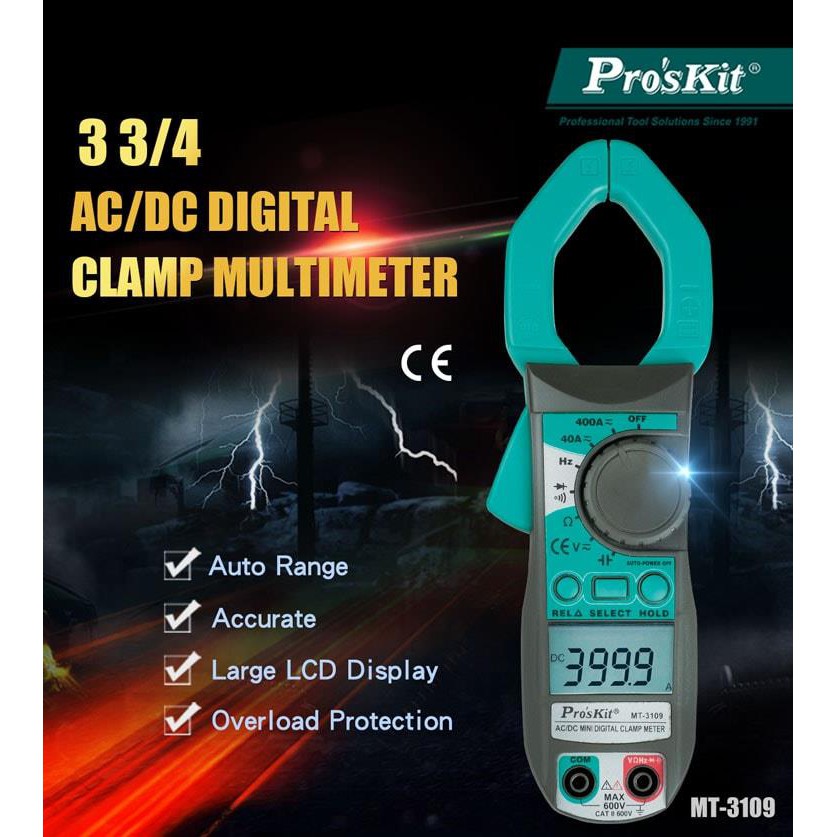Proskit MT-3109 Digital AC/DC clamp multi meter | Shopee Malaysia