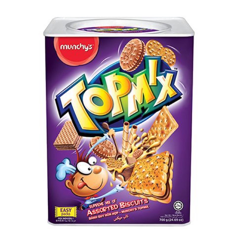 [READYSTOCK] Munchy’s Topmix Tin Assorted Biscuits 700g | Shopee Malaysia