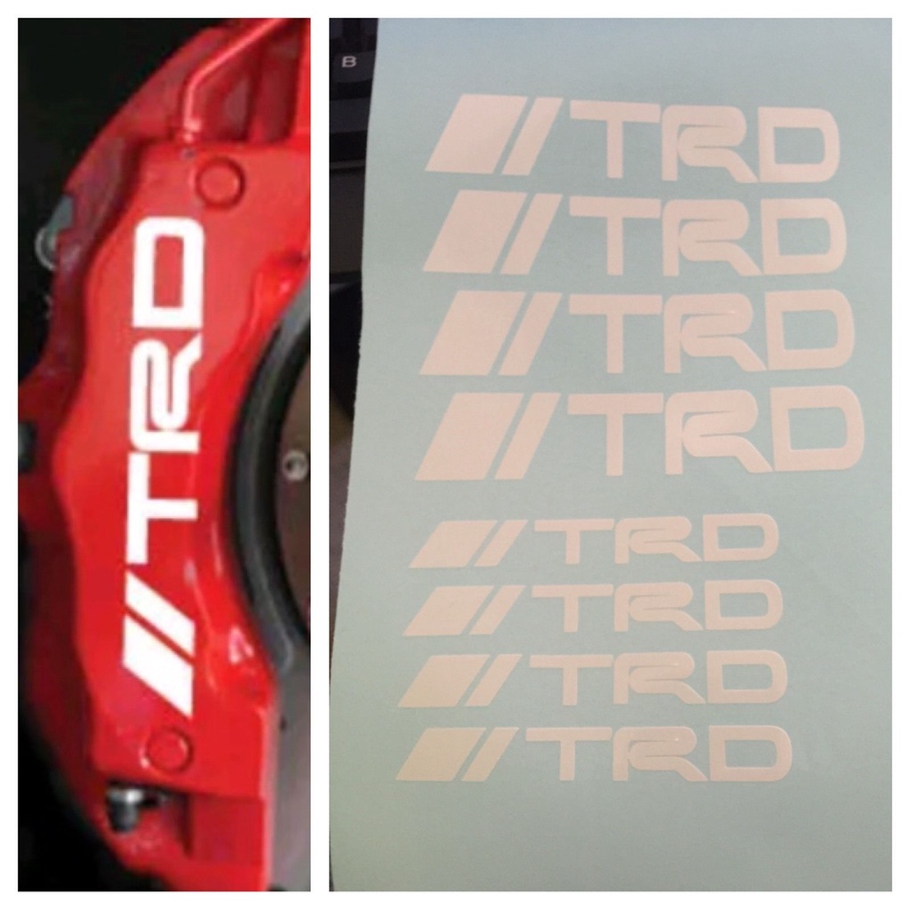 8 pc set TRD Brake Caliper Vinyl Sticker Decals Logo Graphics Emblem ...