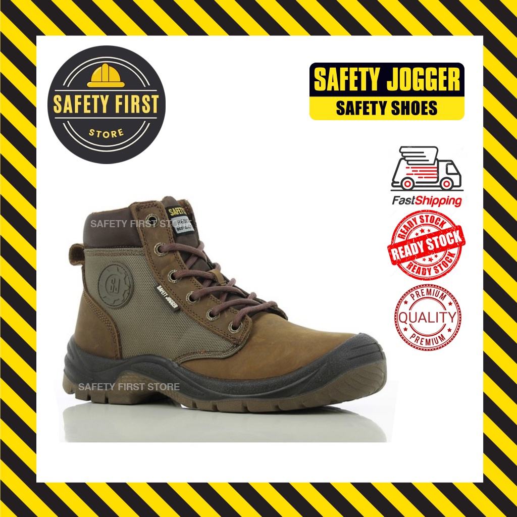 SAFETY JOGGER SAFETY SHOES DAKAR Brown and Black Middle Cut KASUT KERJA ...
