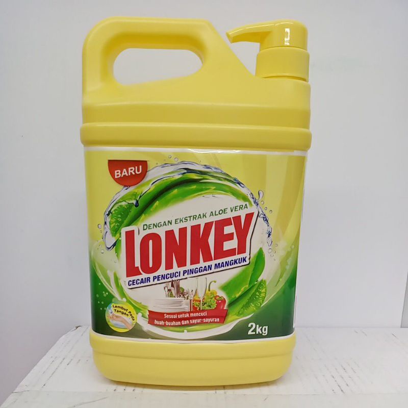 Lonkey Dishwashing Liquid-Aloe Vera 2KG / Anti-Bacterial 1.8KG | Shopee ...