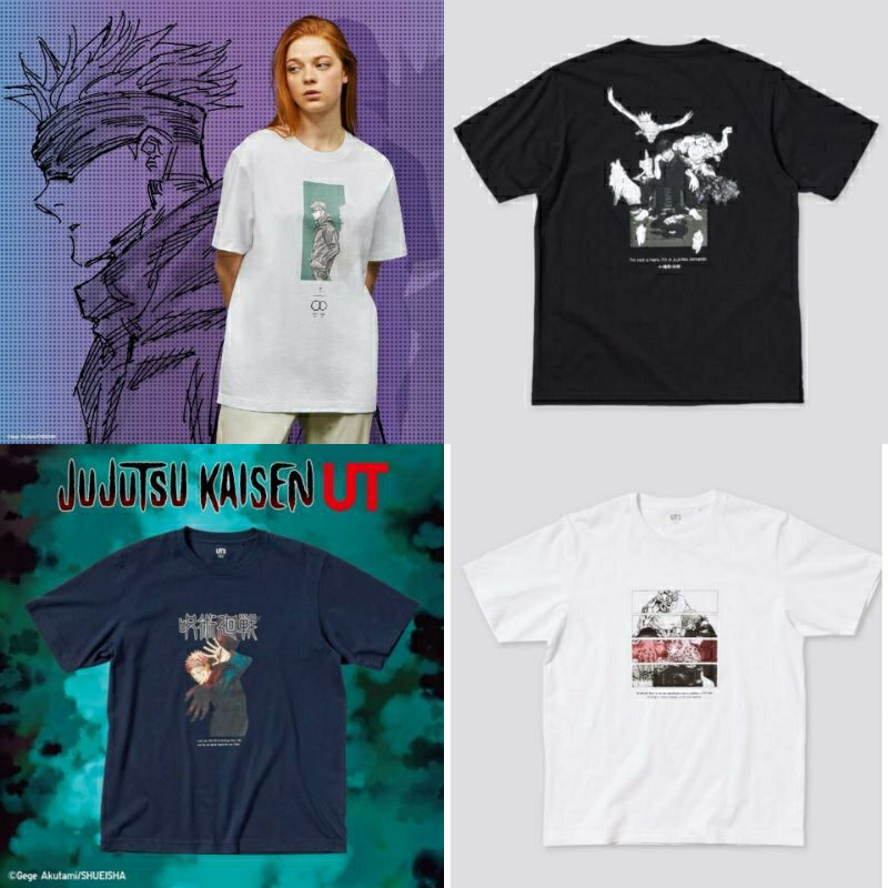 Uniqlo JUJUTSU KAISEN JJK UT GRAPHIC T-SHIRT MANGA T-SHIRT ANIME/Jutsu ...