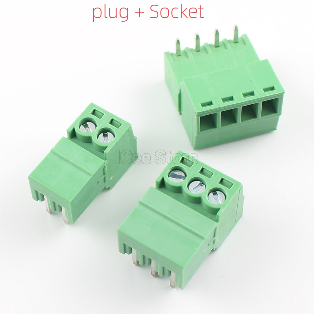 5Pair 15EDG 3.81mm PCB Screw Terminal Block Connector KF2EDG Horizontal Socket Plug 2P 3P 4P 5P ...
