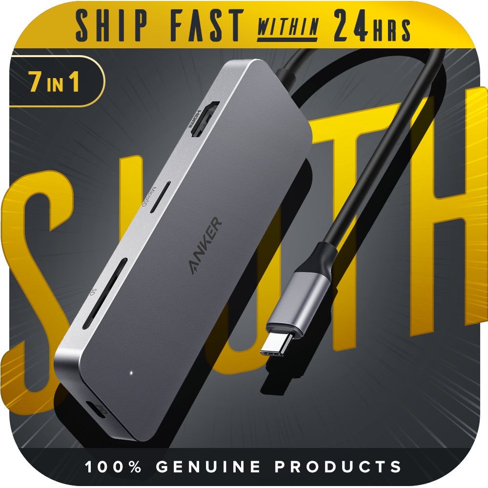 Anker USB C Hub, 7-in-1 USB C Adapter, with 4K USB C to HDMI, microSD ...
