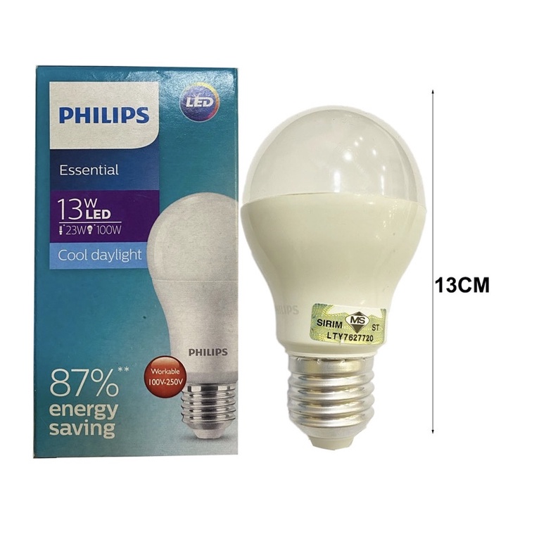 PHILIPS A60 13W E27 LED BULB (COOL DAYLIGHT 6500K) | Shopee Malaysia