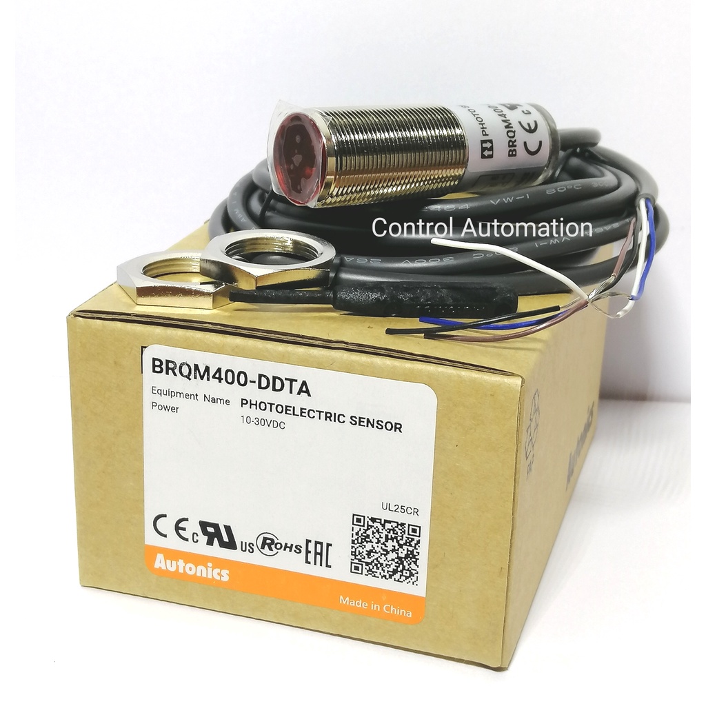 Autonics BRQM400-DDTA M18 NPN NO 400mm Sensing Distance, Diffuse, Photo ...