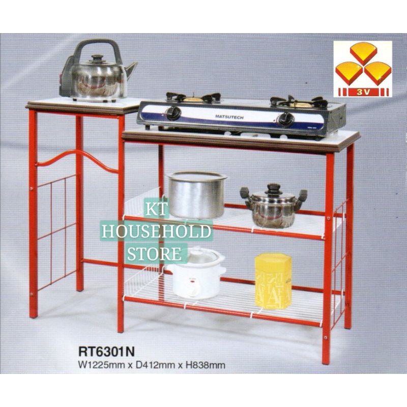 KT WARE 3V Tile Top GAS RACK Metal Stove Rack Mosaic Top Multipurpose ...