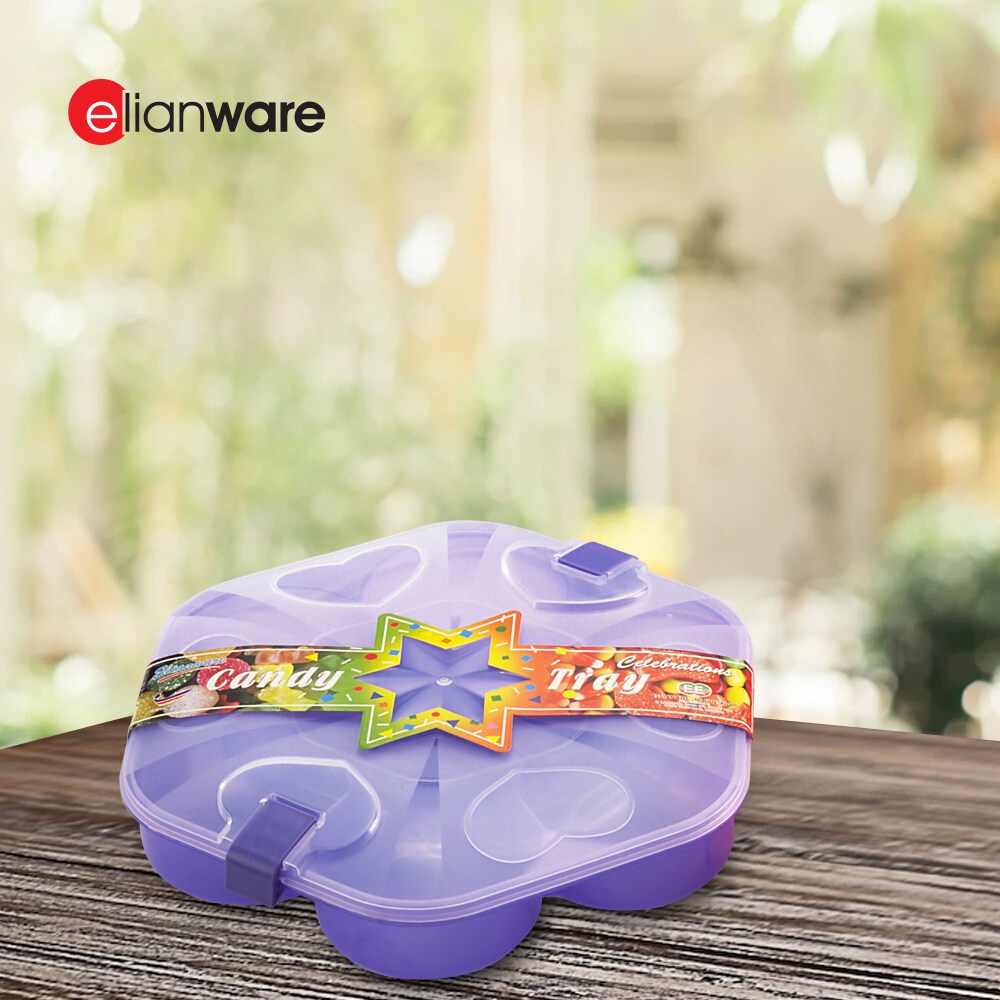 Elianware BPA Free 7 Compartments Flower Design Nuts Snack Candy Tray ...