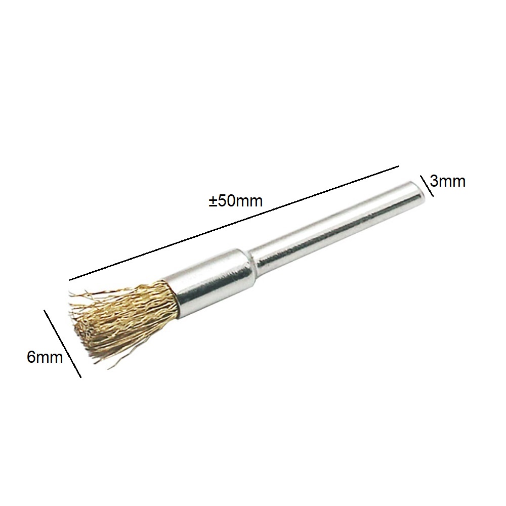 1pcs 3mm Copper Brass Wire Brush Burr Grinding Head for Rotary Drill ...