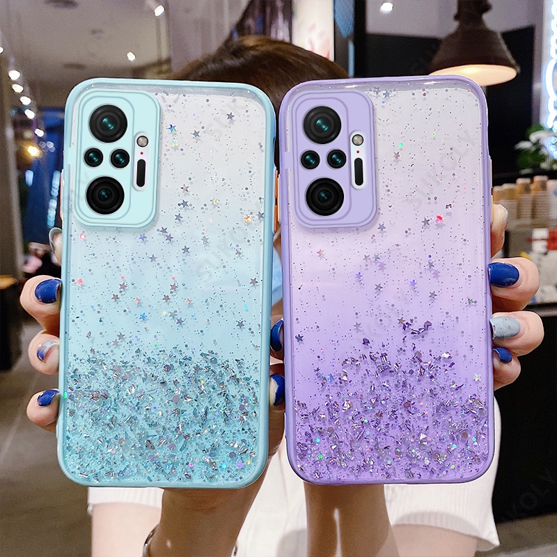 Soft Glitter Sequins Phone Case Xiaomi Redmi Note 10s 10 4G 5G 9 8 Pro ...