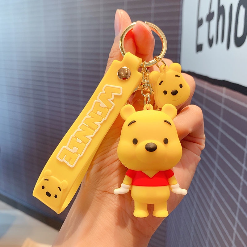 Cartoon keychain pendant Winnie the Pooh keychain couple key ring gift ...