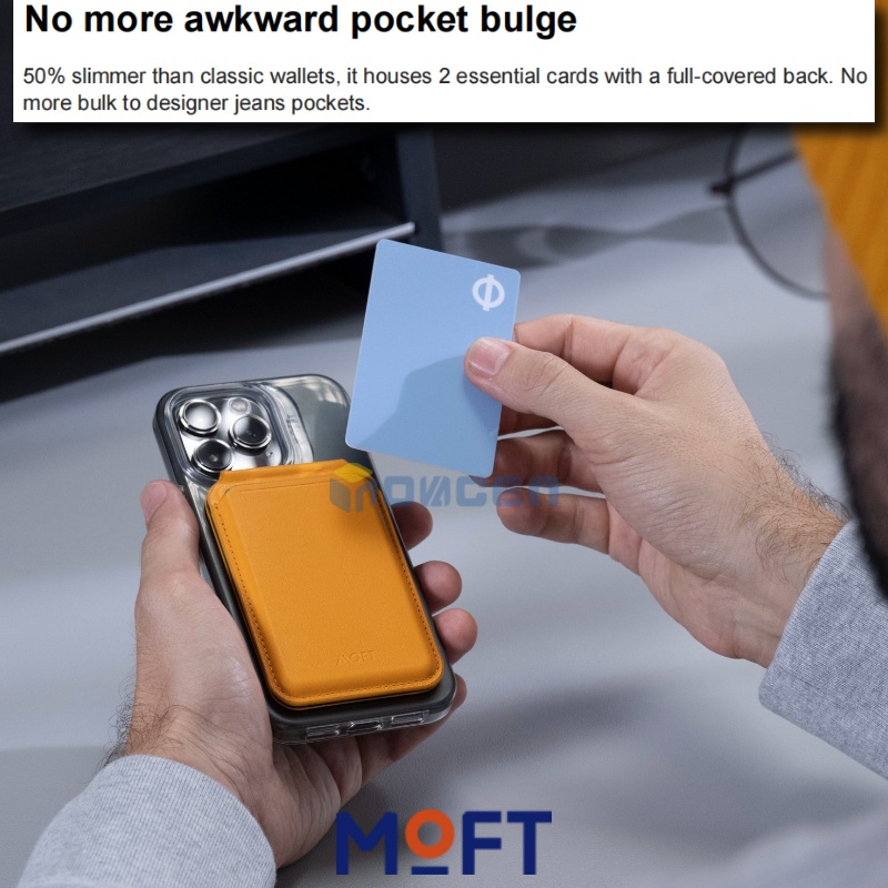 MOFT Flash Wallet & Stand/Leather Magnetic Wallet,Pocket Pouch Card ...