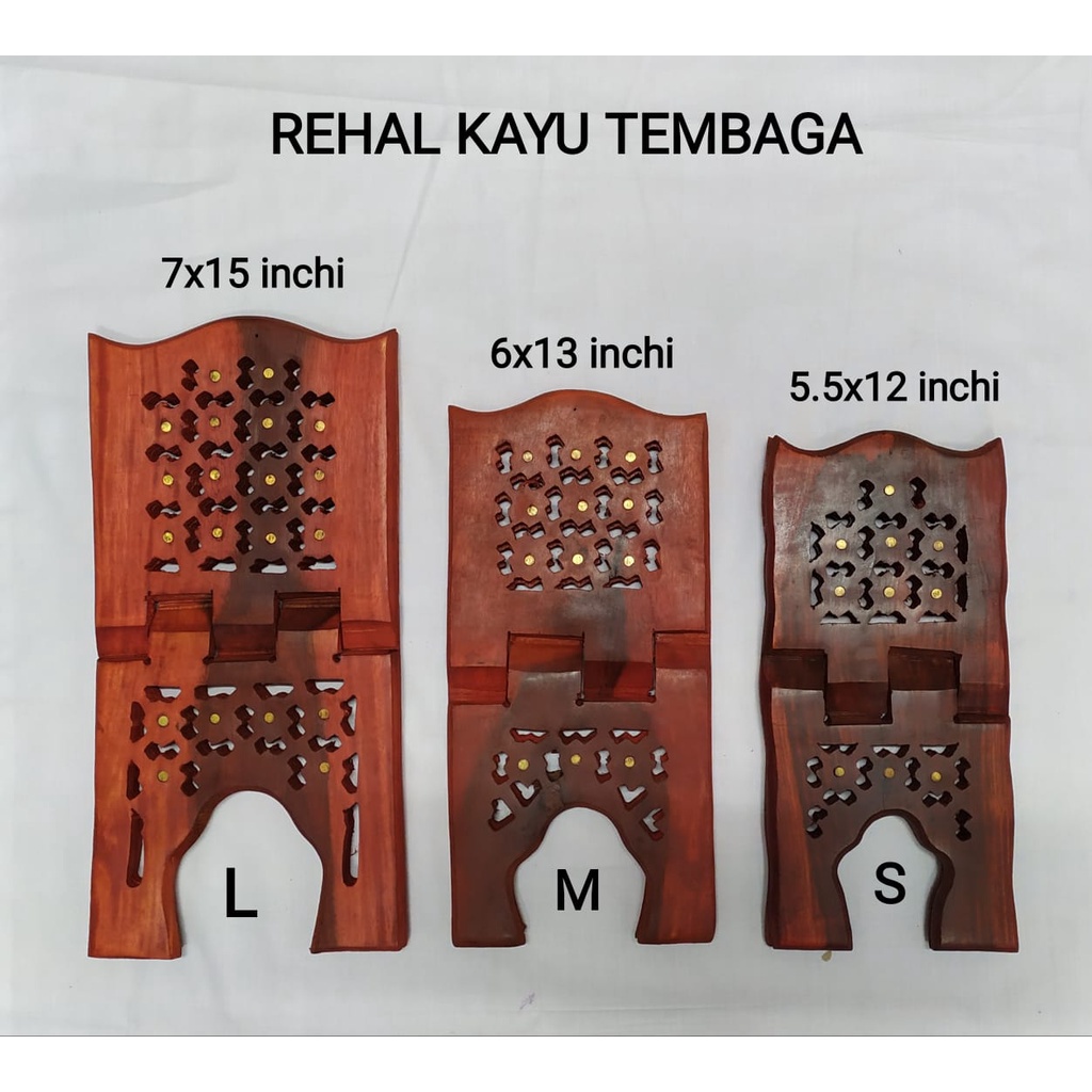 Rehal kayu tembaga / rehal lipat kayu / rehal kayu mengaji | Shopee ...