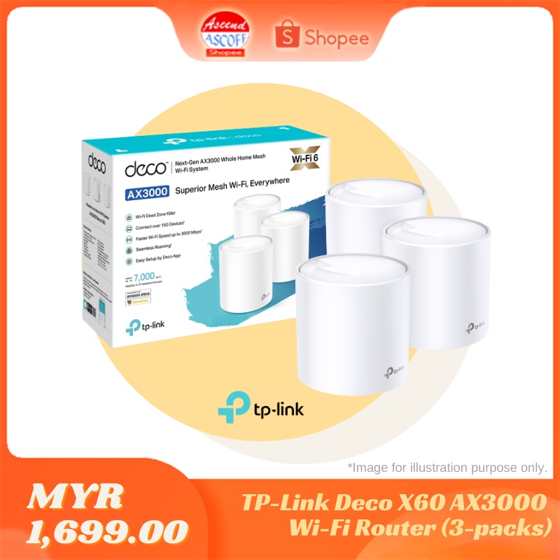 [ASCOFF] TP-Link Deco X60 AX3000 Whole Home Mesh Wi-Fi System Wi-Fi ...
