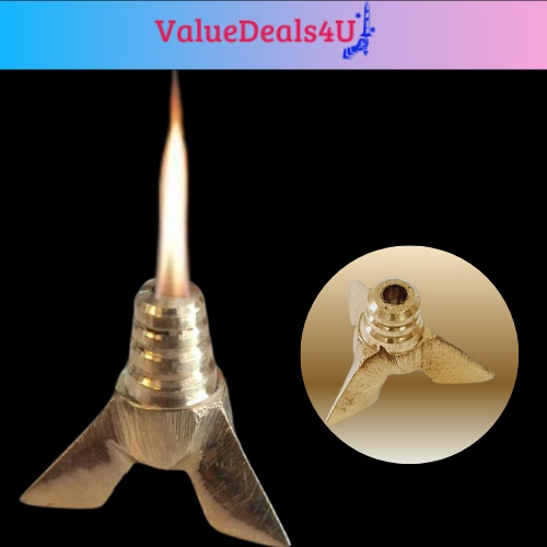 (Medium) Vilakku Thiri Stand Thiri Holder Deepam Wick Holder Brass ...