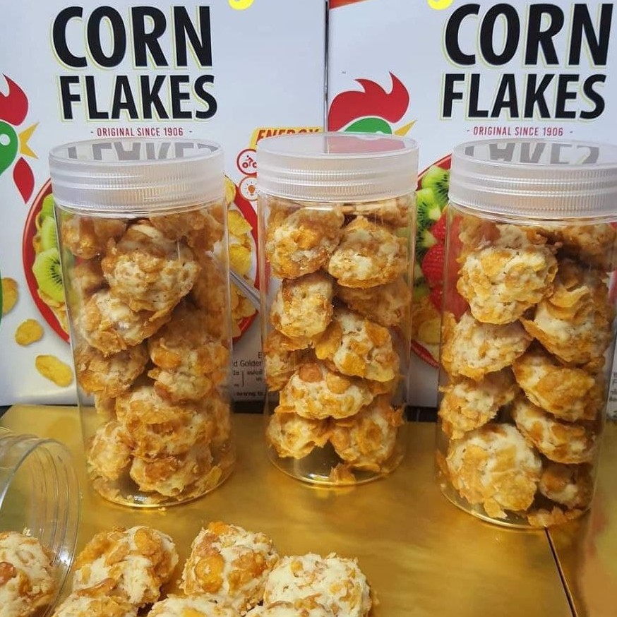 HOMEMADE Biskut Cornflakes Crunchy Rangup Terlajak Sedap 👍🏻 + freegift ...