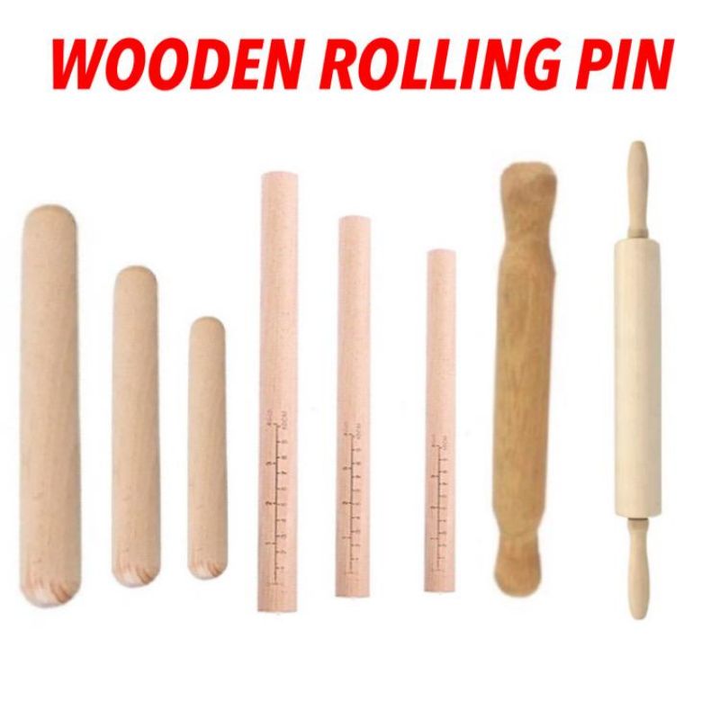 WOODEN ROLLING PIN / SCALE / SCROLL / KAYU GELEK | Shopee Malaysia