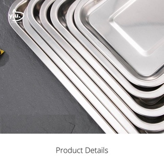 YU Ready Stock Stainless Steel Rectangule Tray with baking Rack ...