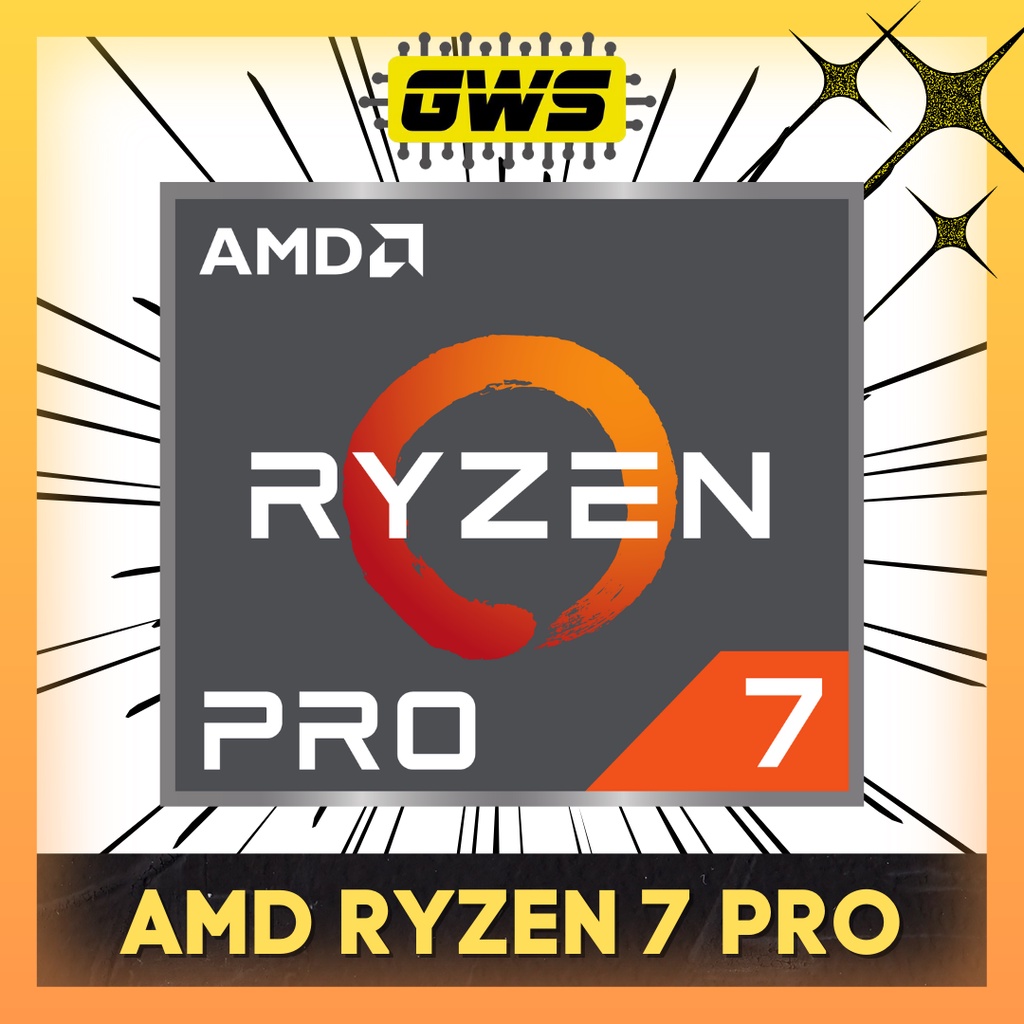 Original AMD RYZEN 7 PRO CPU Computer Sticker Notebook Label | Shopee ...