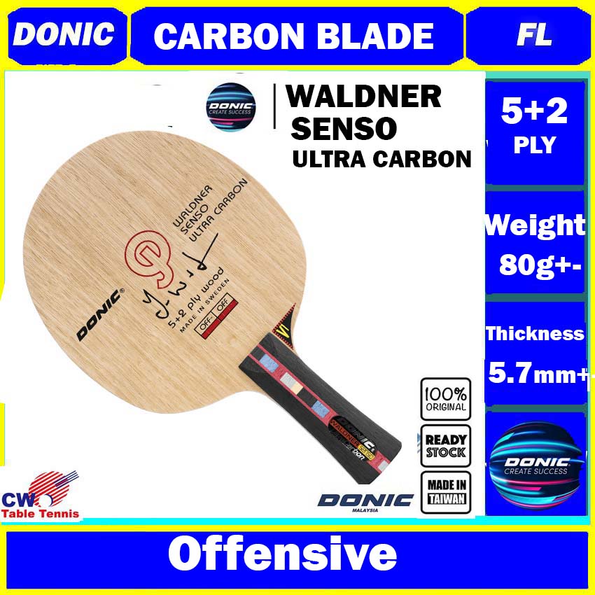 Donic Waldner Senso Ultra Carbon Blade Table Tennis Bat Offensive table ...
