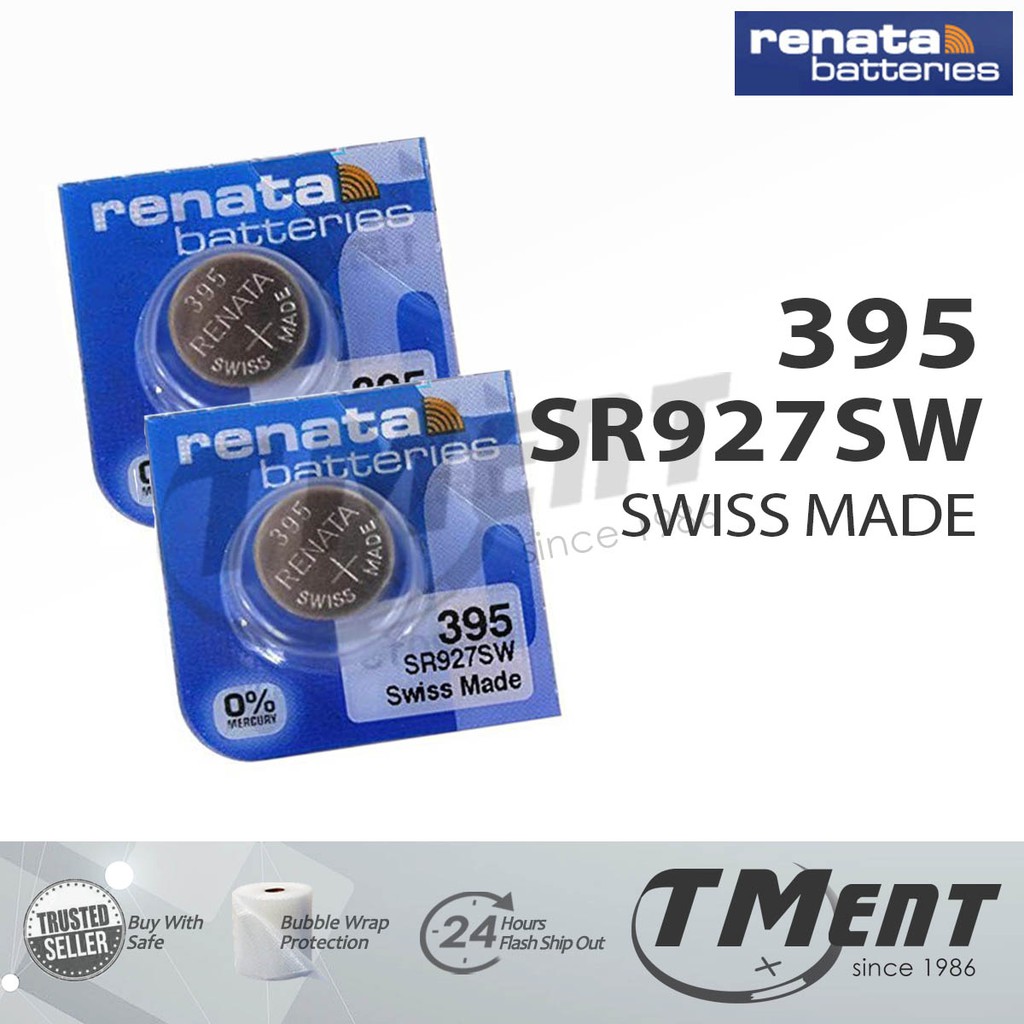 Renata 395 SR927SW Genuine Battery Swiss Made sr927 sr927sw 399 ...