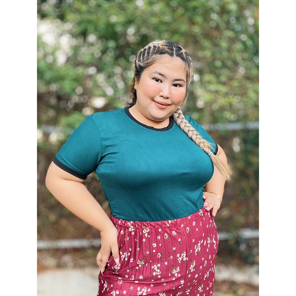 Scarlett Plus size ringer top for xl 3xl and 5xl | Shopee Malaysia