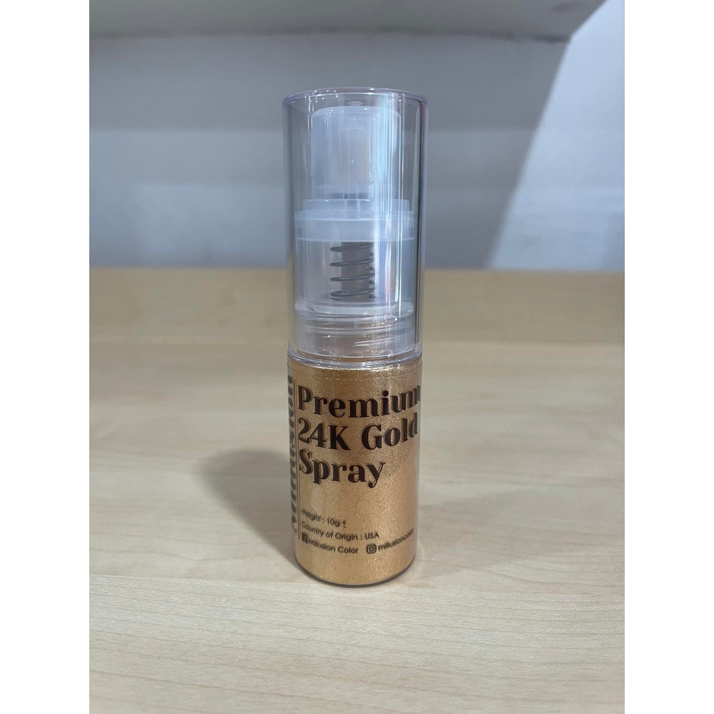 Millusion Premium Food Spray 10G 24k Gold Diamond Sparkling Glitter ...