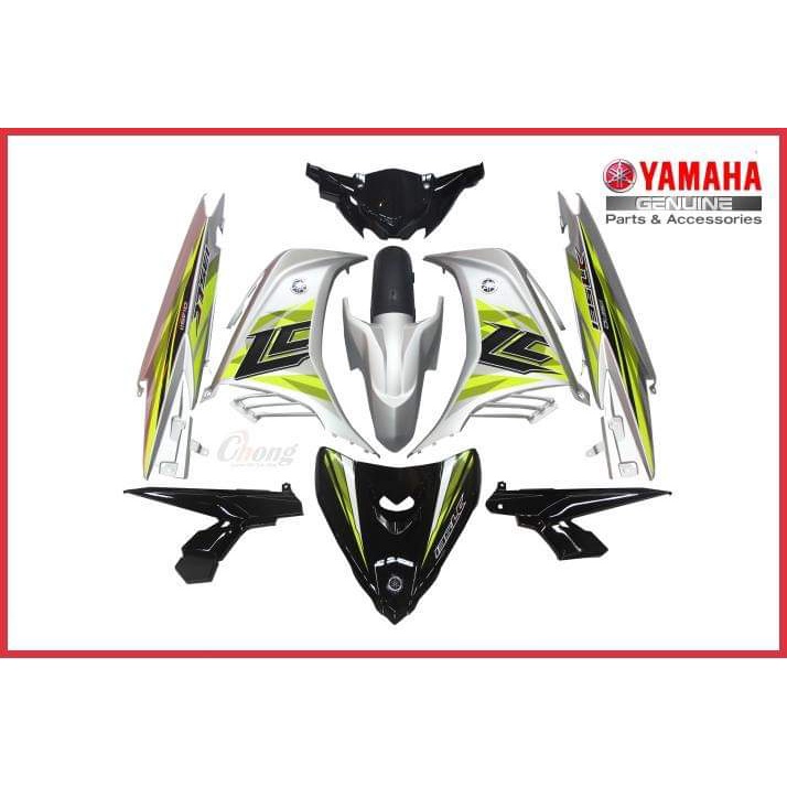 YAMAHA LC135 V4 Body Cover Set & Sticker (BK/SV) 100% Original HLY! | Shopee Malaysia